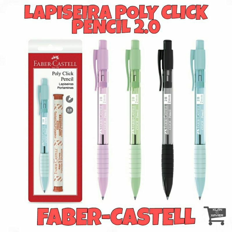 LAPISEIRA POLY CLICK PENCIL 2.0 FABER-CASTELL | Shopee Brasil