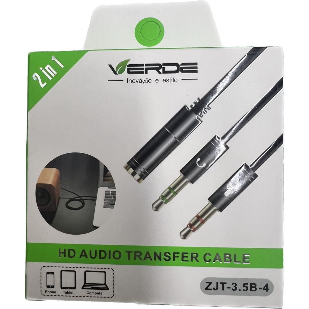 Cabo De Áudio P3 Fêmea Para 2 P2 Macho Max-0302f Original | Shopee Brasil