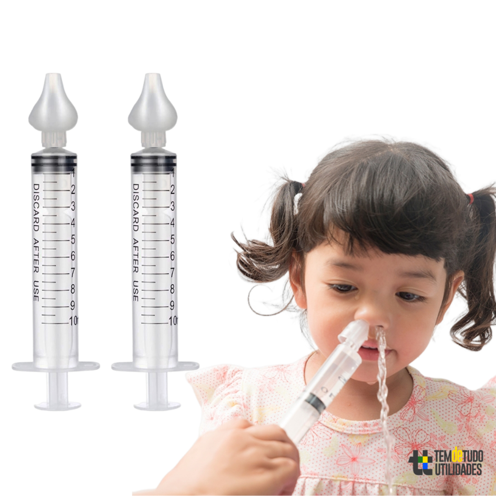 Kit 2 Seringa Para Lavagem Nasal Com Ponta de Silicone Adulto e ...