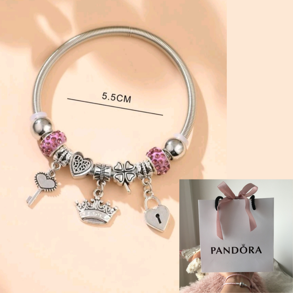 Pandora S925 Rosa Ouro Cor Pulseiras E Braceletes Fit Women Charmes ...