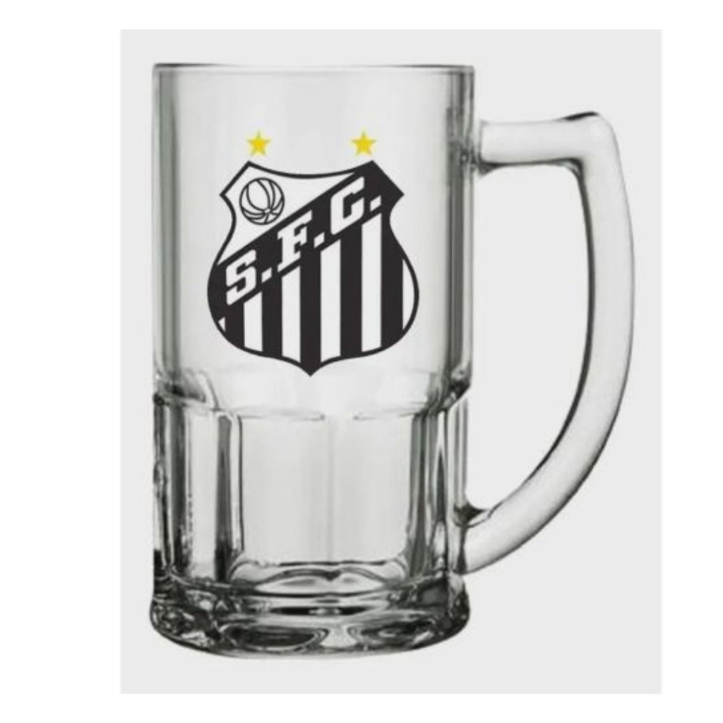 Caneca Chopp Cerveja Vidro Santos Peixe 340ml Licenciado | Shopee Brasil