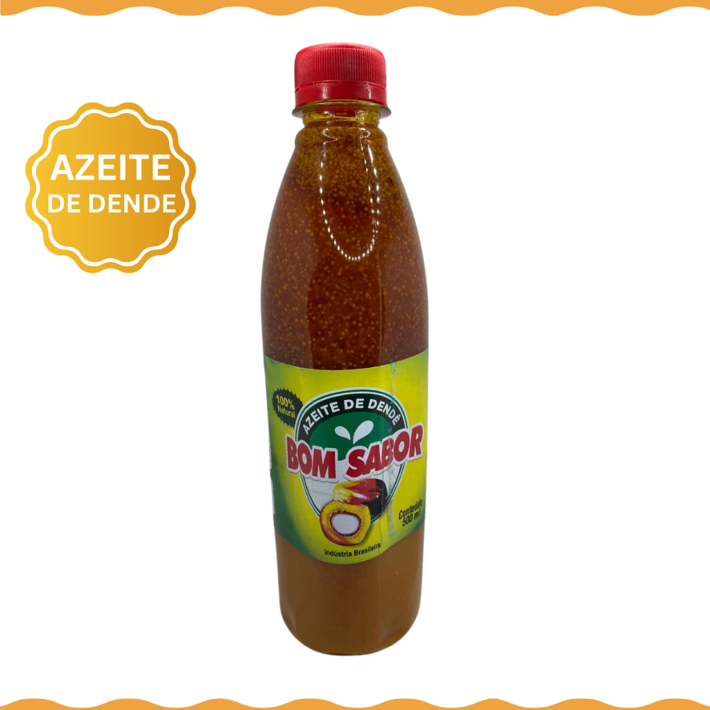Azeite de Dende 500ml 100% Natural - Bom Sabor | Shopee Brasil