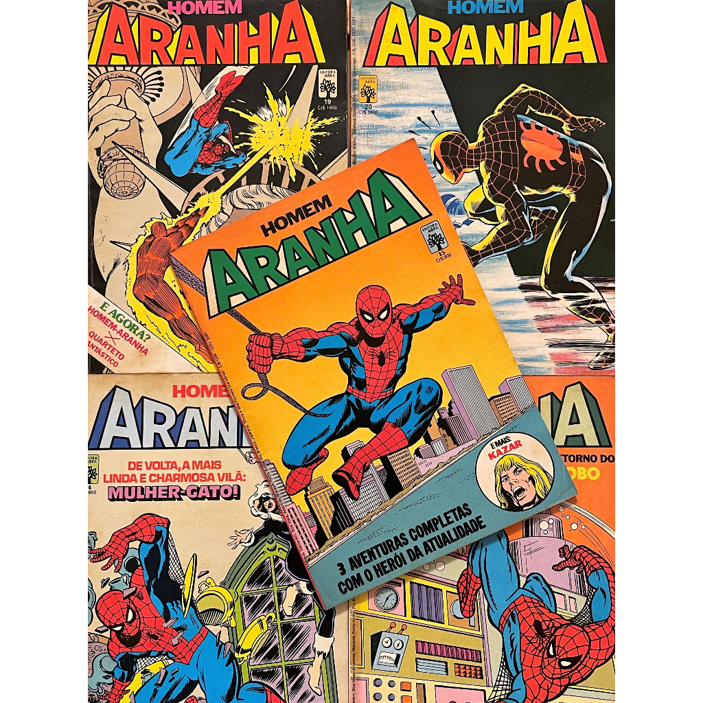 HQ's Homem-Aranha - vários números - Editora Abril (anos 80) - formatinho | Shopee Brasil