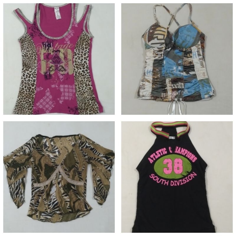 Blusas Y2K anos 2000 Fairycore Moda Brechó | Shopee Brasil