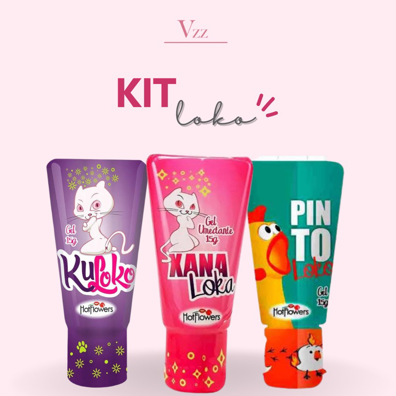 Kit Loko / Kit excitante femino + gel dessensibilizante + gel ...