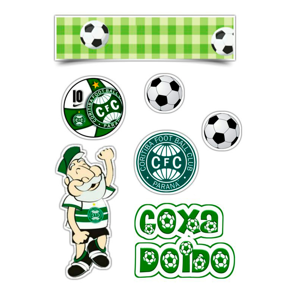 Topo de Bolo Coritiba Topper de Bolo Coxa Personalizado | Shopee Brasil