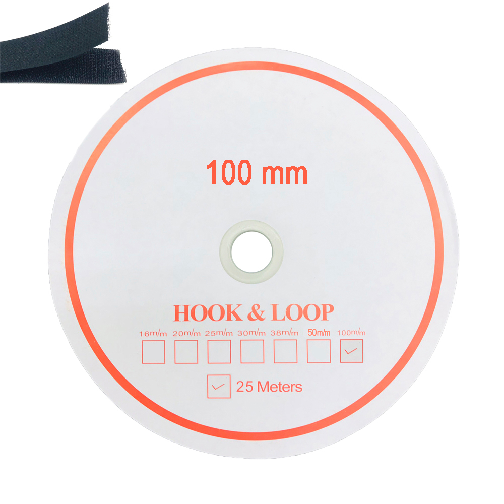 Velcro 100mm Hook Loop Rolo com 25 mts Macho e Fêmea (PAR) | Shopee Brasil