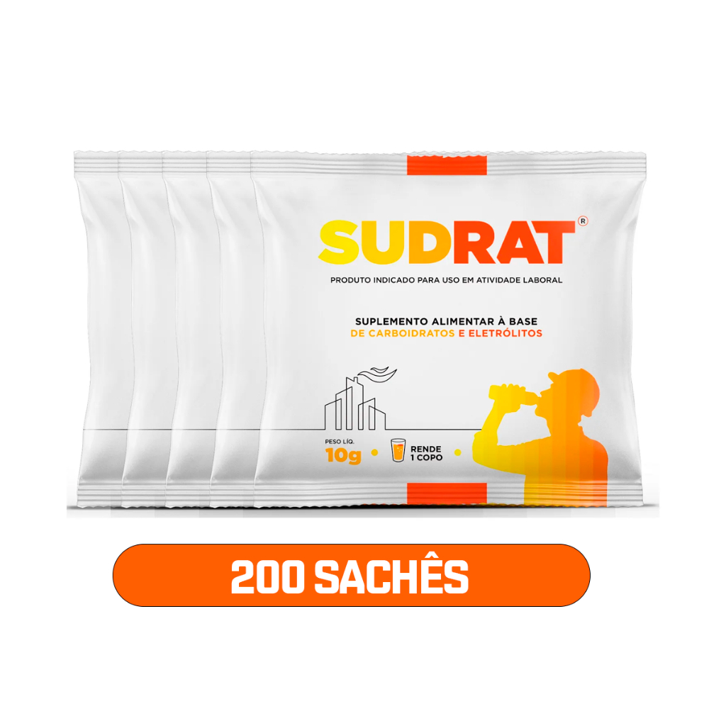 Isotônico em pó Sudrat 200 sachês de 10g - Repositor Energético ...