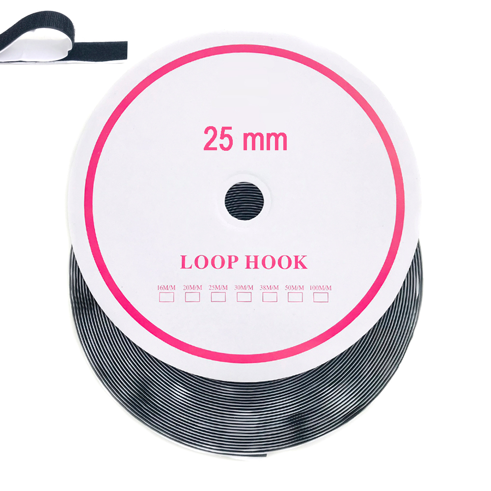 Velcro Adesivo 25mm Hook Loop Rolo com 25 mts Macho e Fêmea (PAR ...