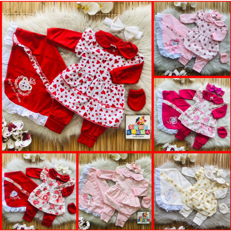 saida maternidade 5 peças menino e menina | Shopee Brasil