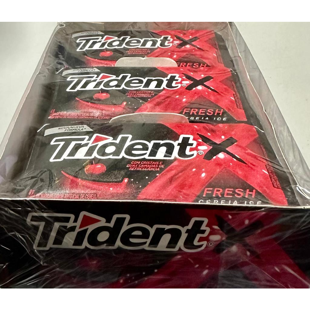 CHICLETE TRIDENT PRETO CEREJA DP 21UN | Shopee Brasil
