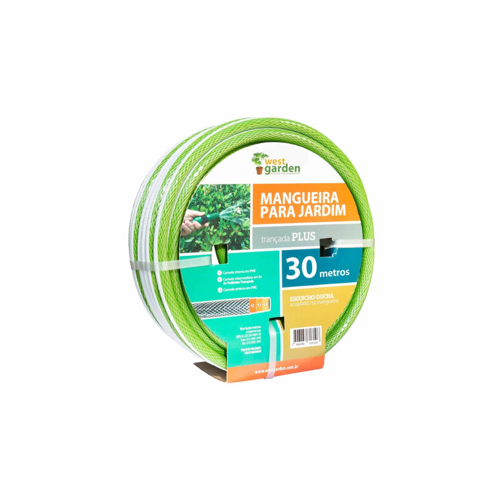 Mangueira Traçada Plus 30 Metros Com Esguicho | Shopee Brasil