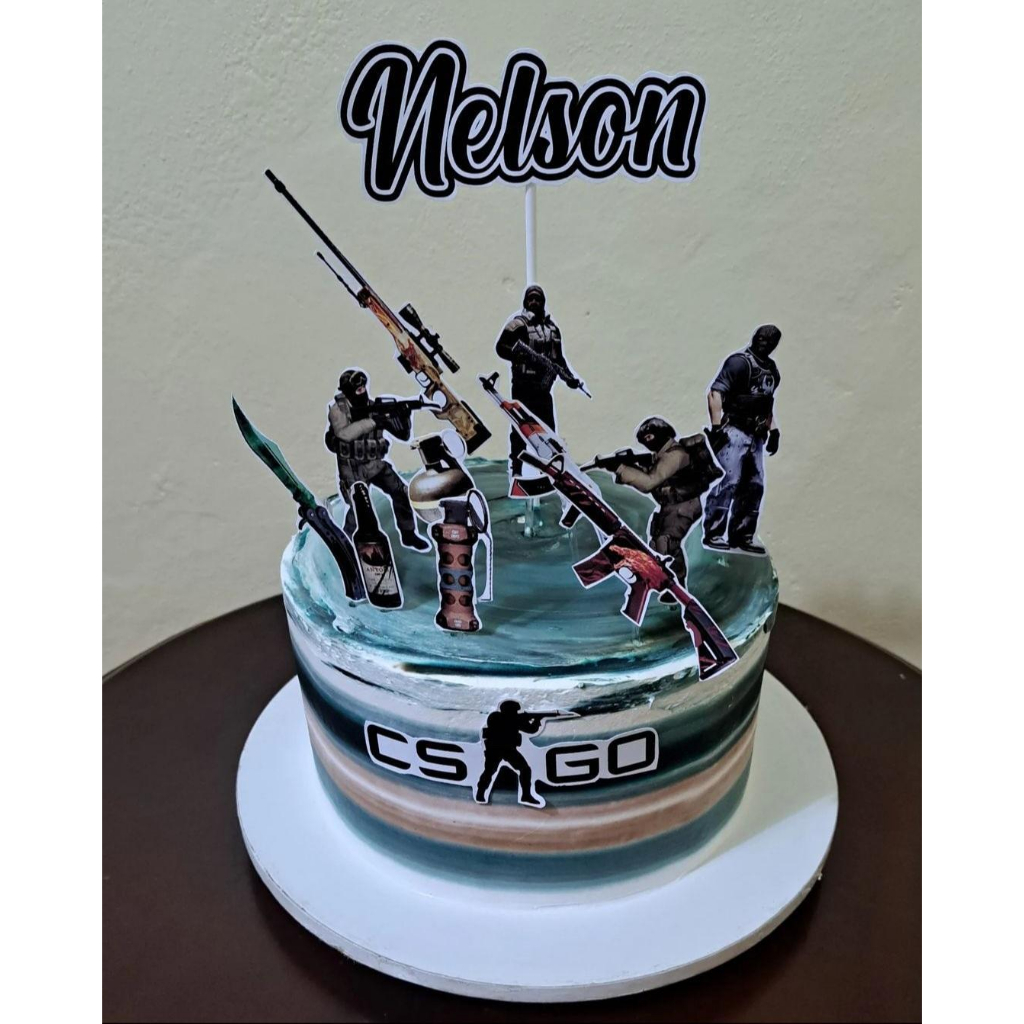 Topo Topper de bolo jogo CSGO - Counter Strike Global Offensive ...