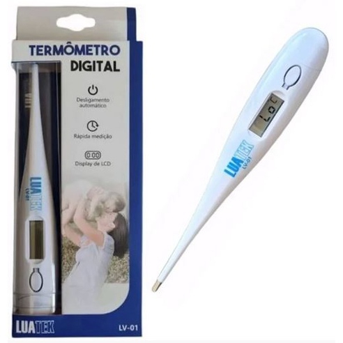 Termometro Digital Display LCD Desligamento Automatico Rapida Medição ...