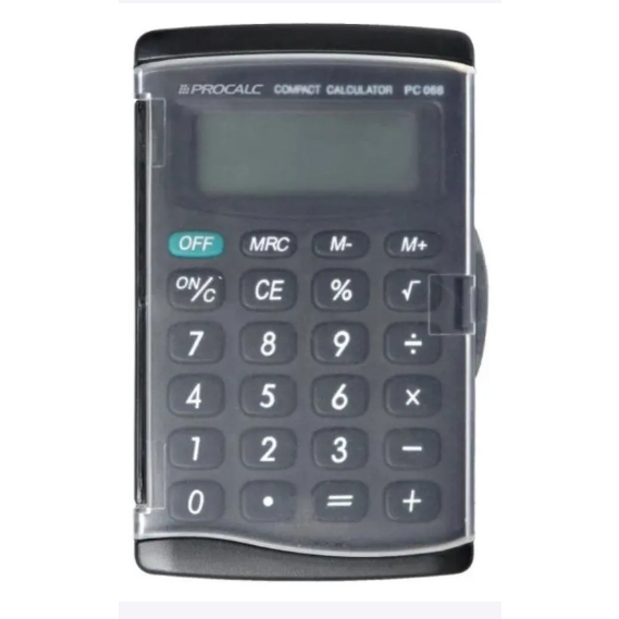 CALCULADORA DE BOLSO PROCALC PC 068 | Shopee Brasil