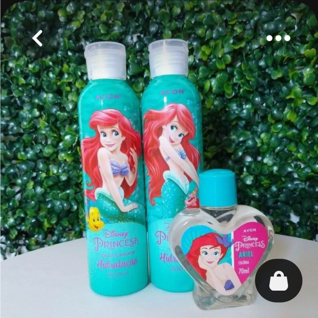 Kit shampoo+condicionador+Colonia princesa disney ariel AVON. | Shopee ...