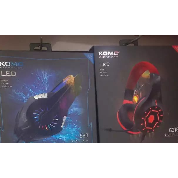 FONE GAMER KOMC COM LED | Shopee Brasil