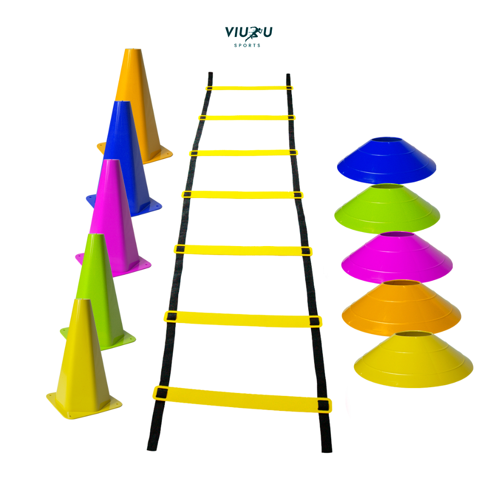 Kit Funcional 5 Chapéus 5 Cones 1 Escada Agilidade Kit Completo com 11 Itens | Shopee Brasil
