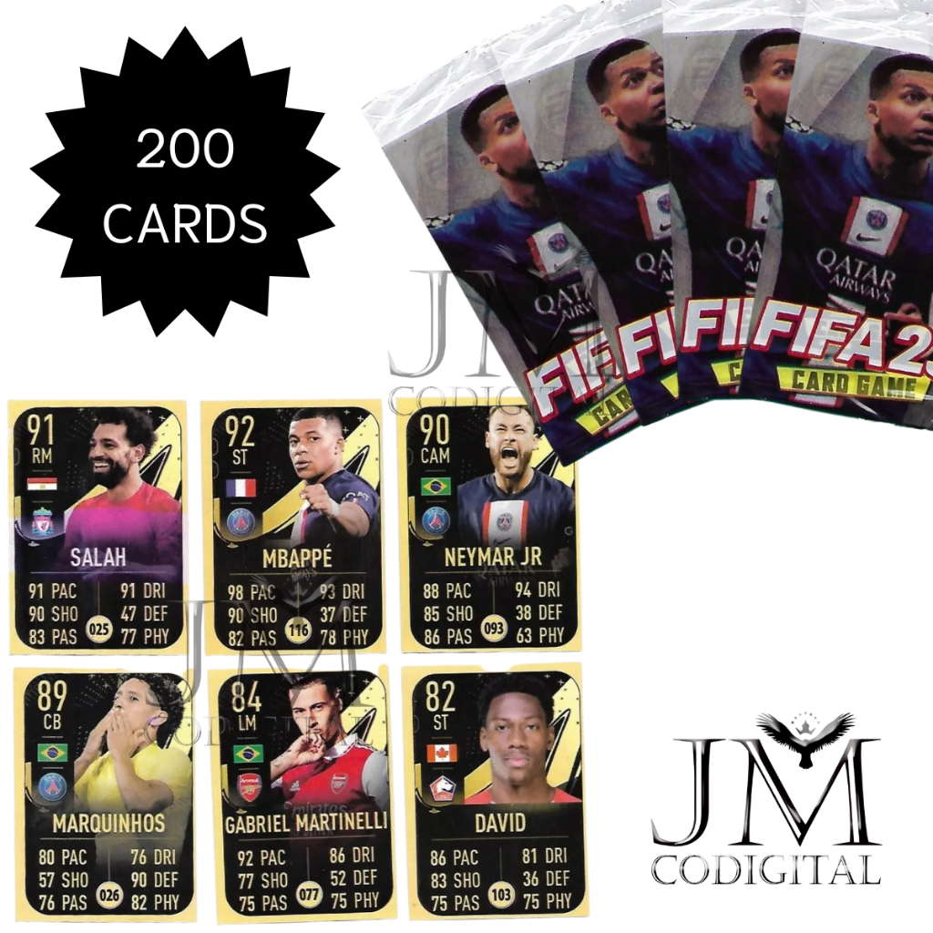 200 Figurinhas Cards FIFA Com 4 Em Cada Pacotinho 50 Total Para Bafo ...