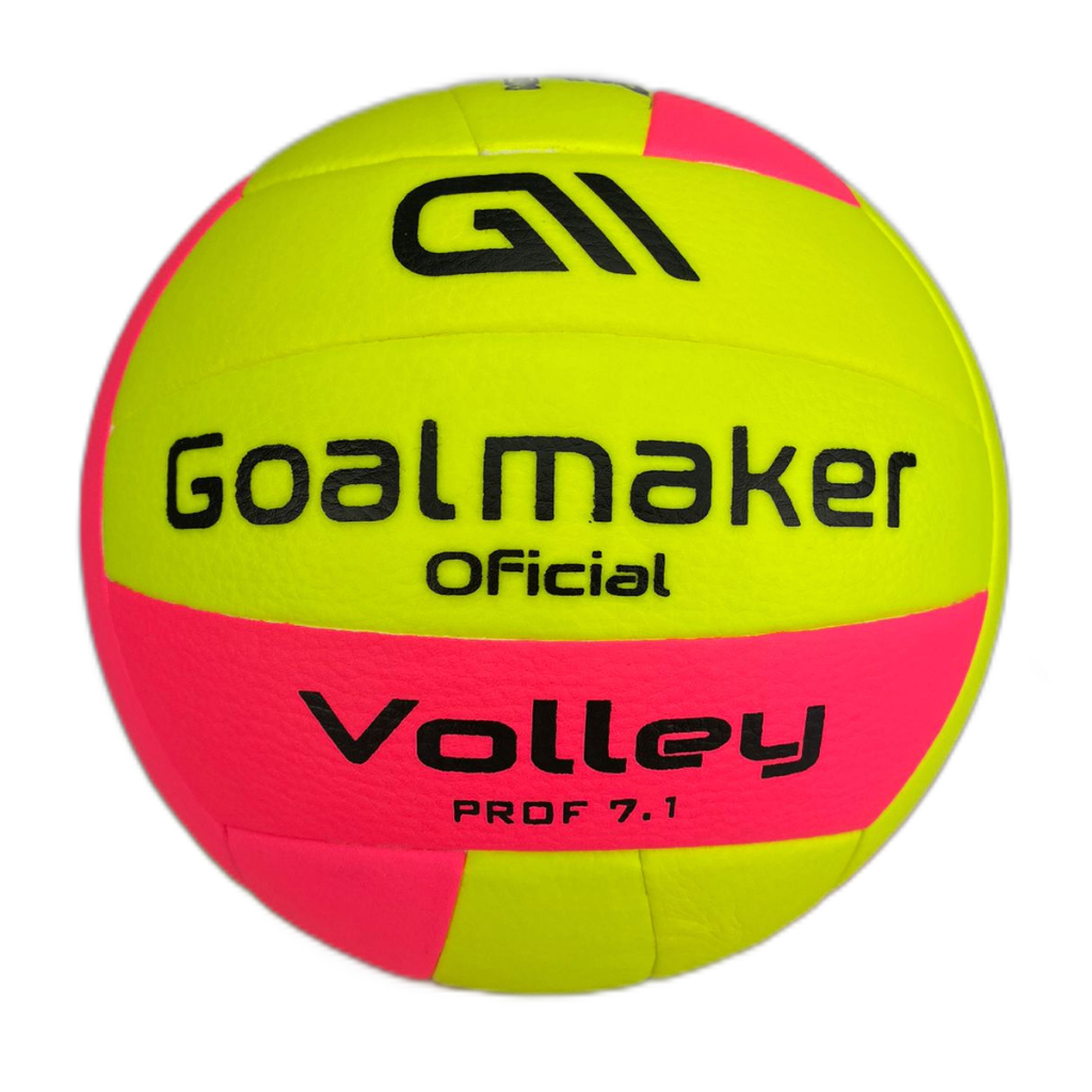 Bola de Volei Oficial Prof 7.1 Goalmaker Amarela Rosa Neon Praia Lazer ...
