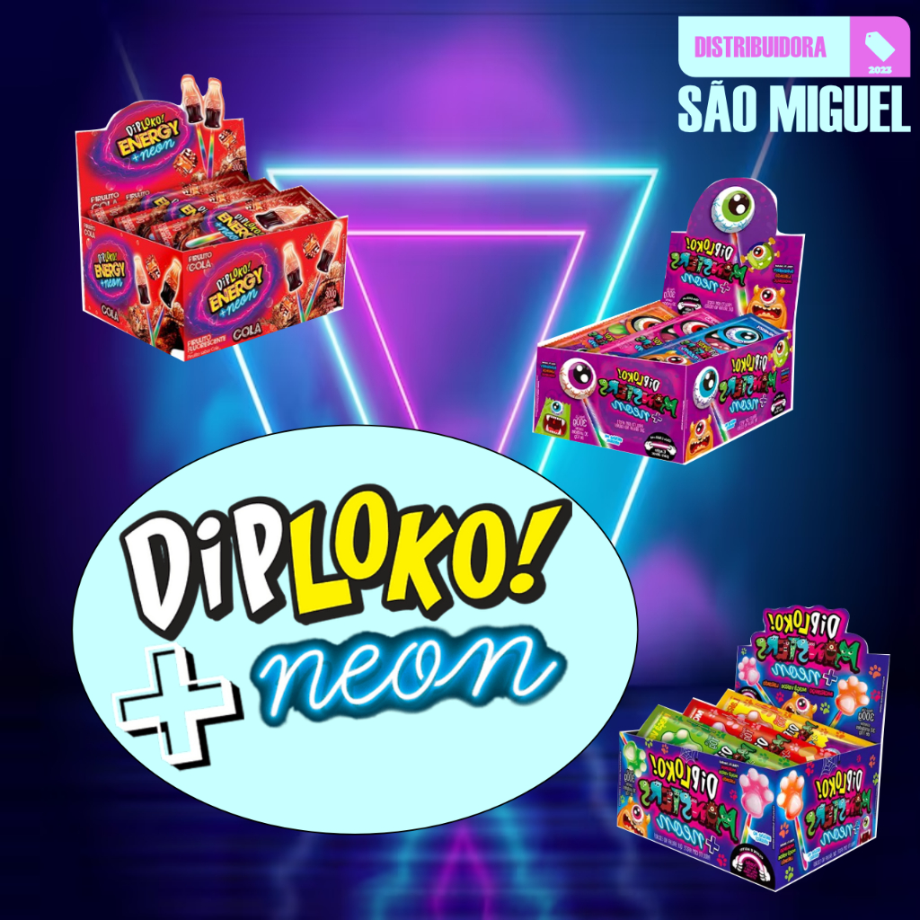 DipLoko Neon caixa c/ 30 - DipLoko Pirulito - Dip Loko danilla | Shopee ...