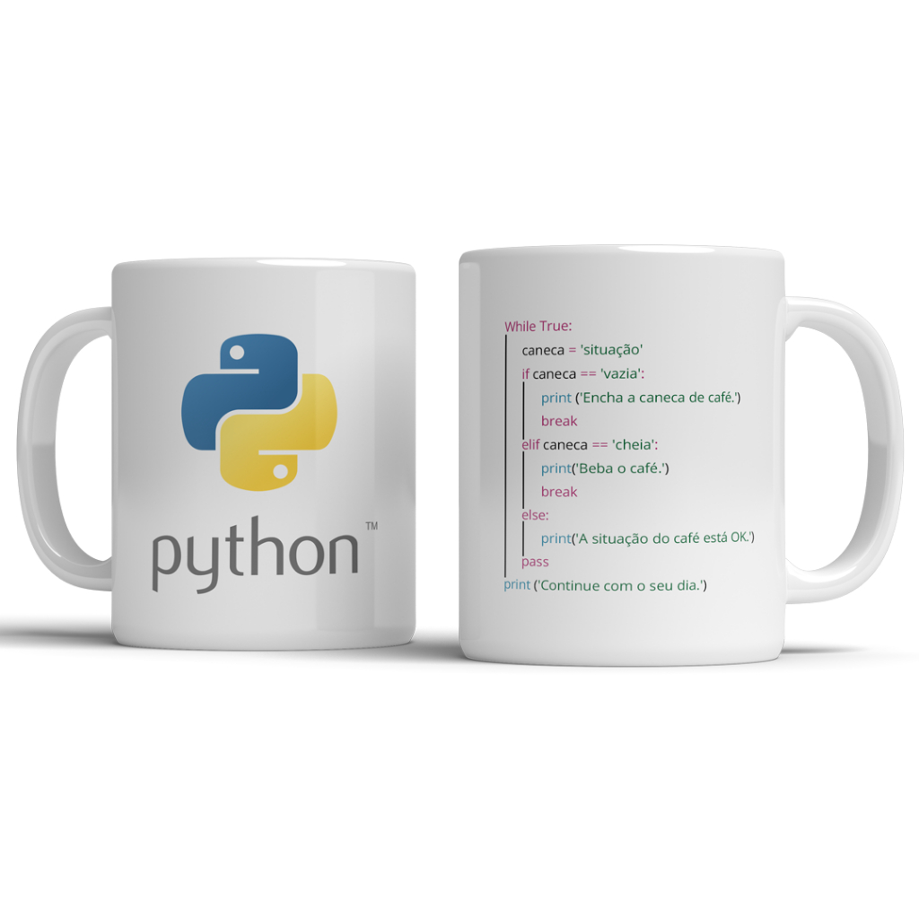 Caneca Programador Python Personalizada Com Nome - Xícara Porcelana 325ML | Shopee Brasil