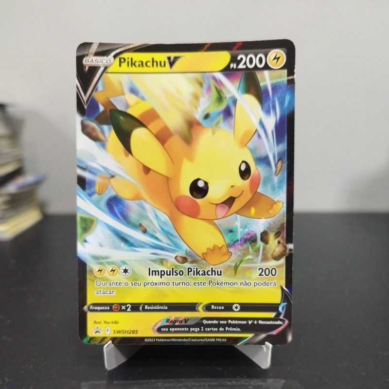 Carta Pokémon Original Pikachu V Promo SWSH285 | Shopee Brasil