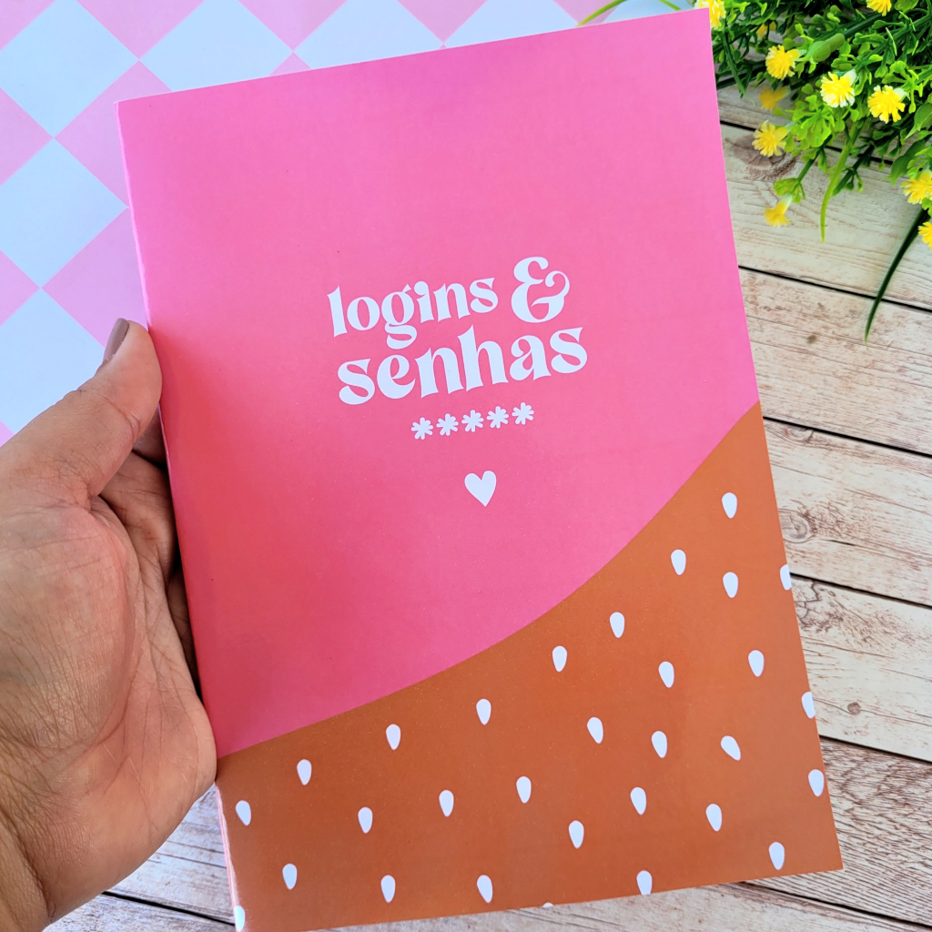 Logins e Senhas - Livreto para Guardar Seus Logins e Senhas - Caderninho Capa Mole *Leia a ...
