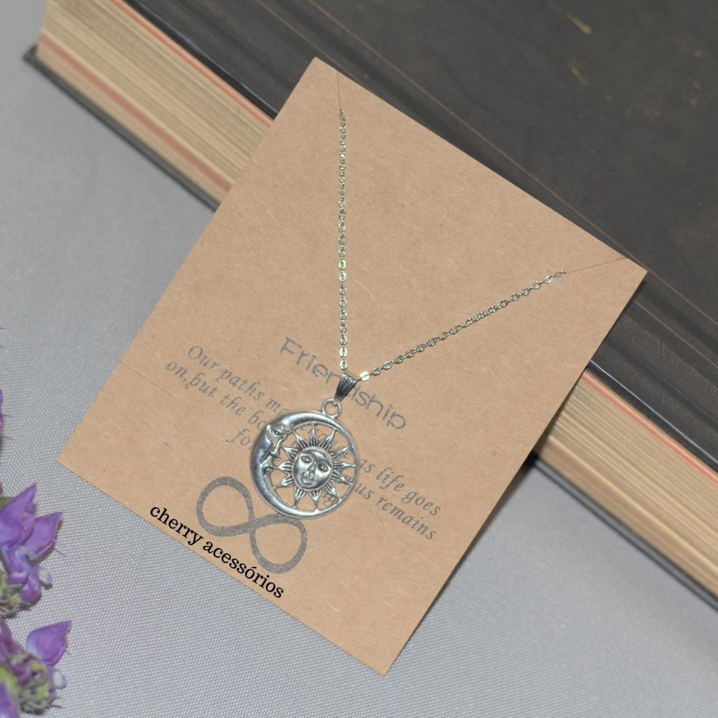 colar sol e lua | Shopee Brasil