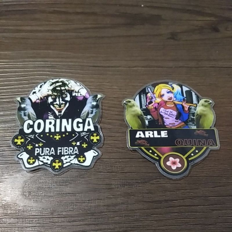 Conjunto de Placas de Gaiola, Coleiro Macho + Coleiro Fêmea - Coringa e ...