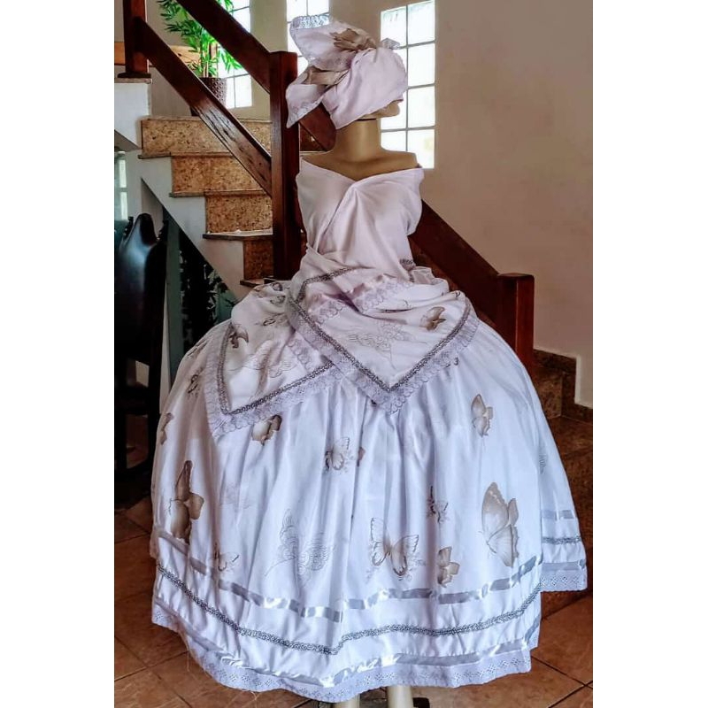 Roupa Iansã Prata - Conjunto Oya Prata - Borboletas em Prata - Roupa ...