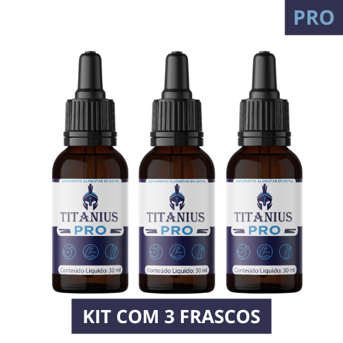 Kit com 3 Frascos Titanius Pro Alta Performance Na Cama Gota Energia e ...