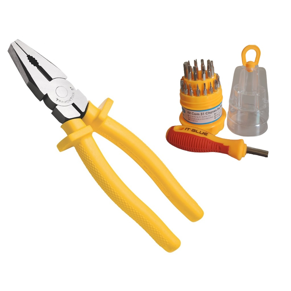 Alicate Universal 8" Isolado 1000 V Tramontina + Kit | Shopee Brasil