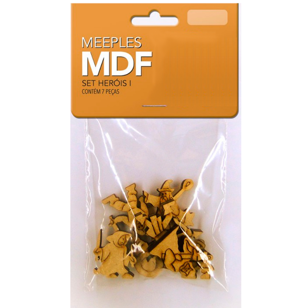 Kit Meeples Set 7 Miniaturas Heróis 1 Rpg Tokens Mdf | Shopee Brasil
