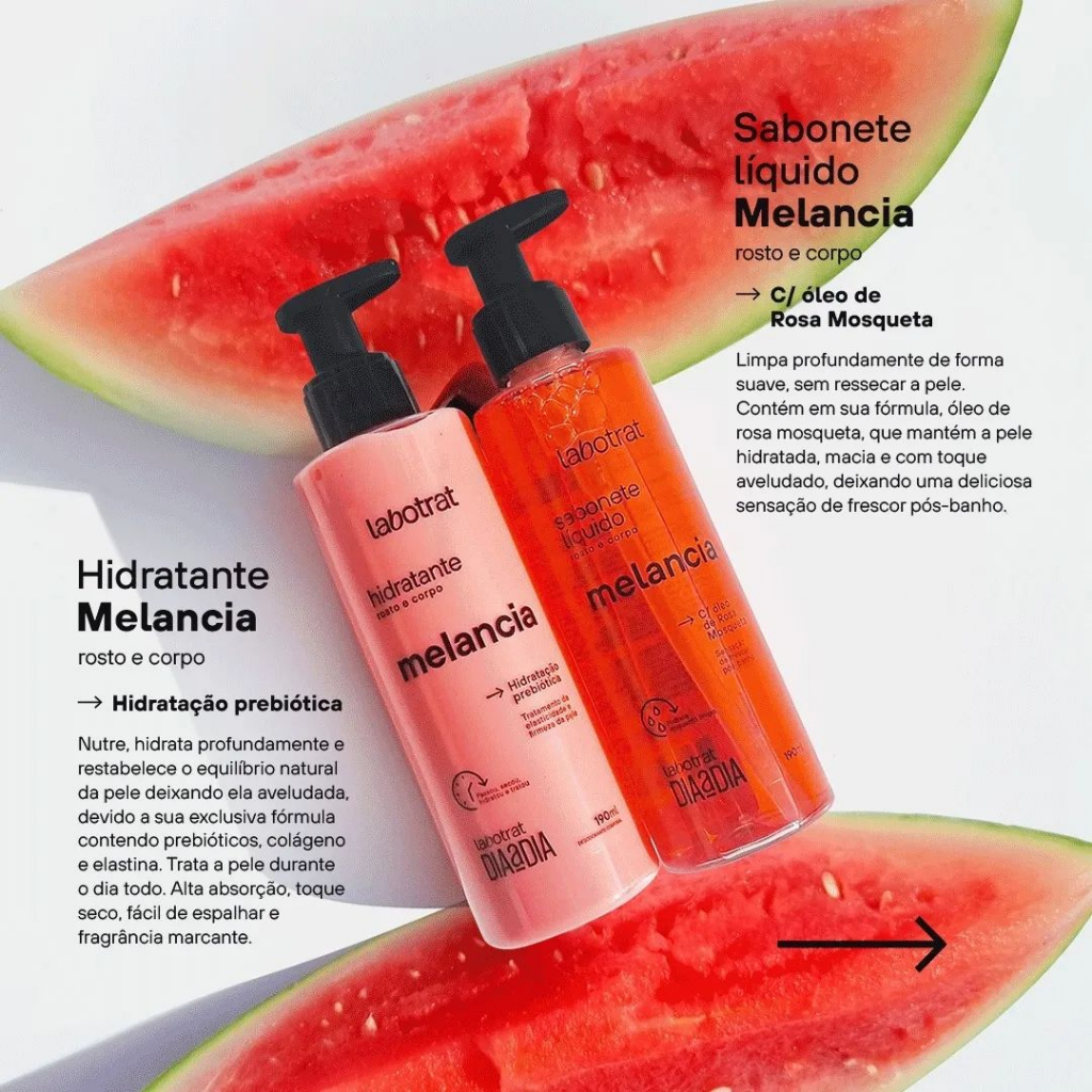 Kit Banho Labotrat de Melancia (Auxilia no Clareamento da Pele) Rosto e ...