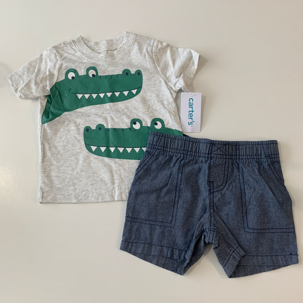 Conjunto Dinossauro Jeans - C@rters | Shopee Brasil