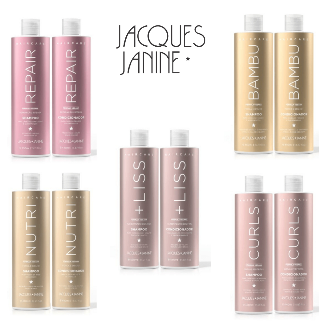 KIT JACQUES JANINE Sh 450ml + Cond 440ml Embalagem nova | Shopee Brasil