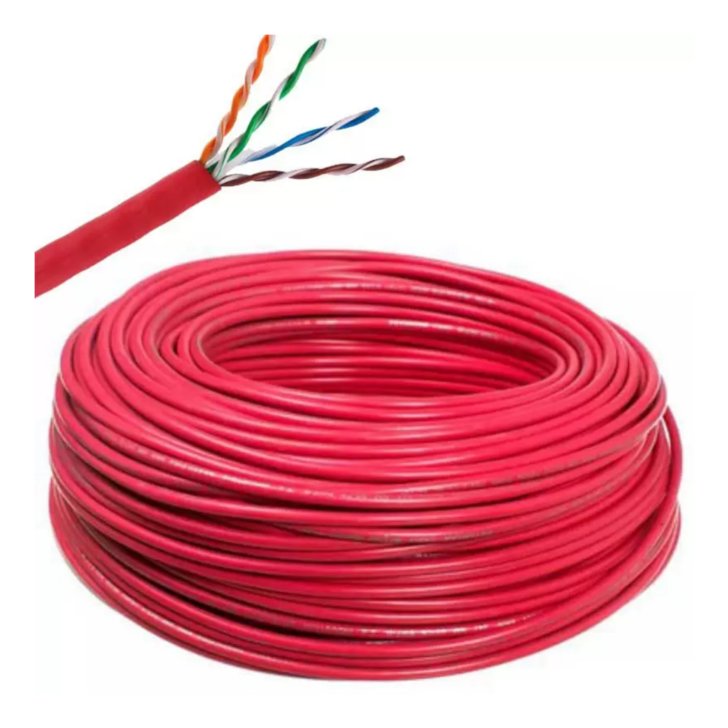 Cabo de Rede CAT6 Gigabit Rede e CFTV Vermelho Metragens - 30m - 50m ...