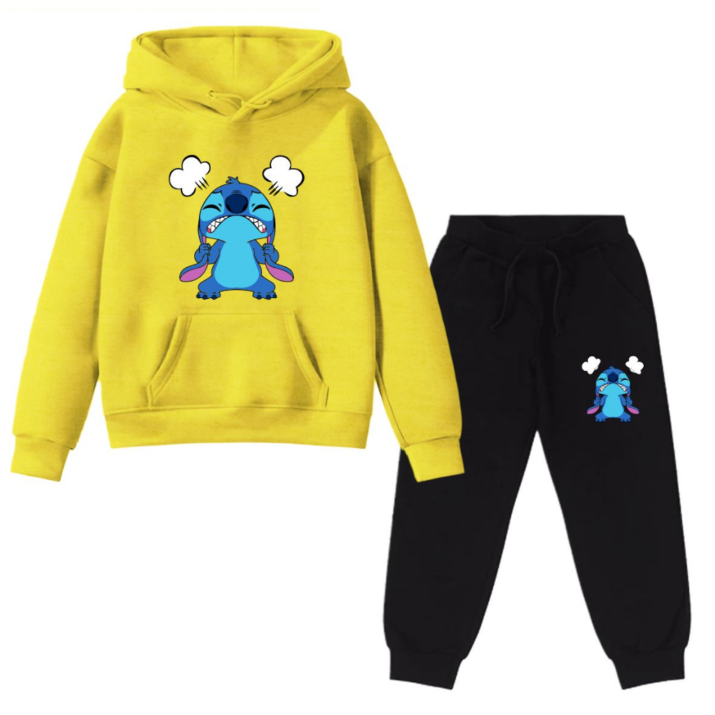 Conjunto Kids Kit Blusa Calça Moletom Infantil Stitch Bravo Desenho ...