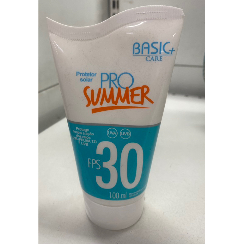 Protetor Solar Pro Summer FPS 30/ FPS50 Basic Care - 100ml | Shopee Brasil