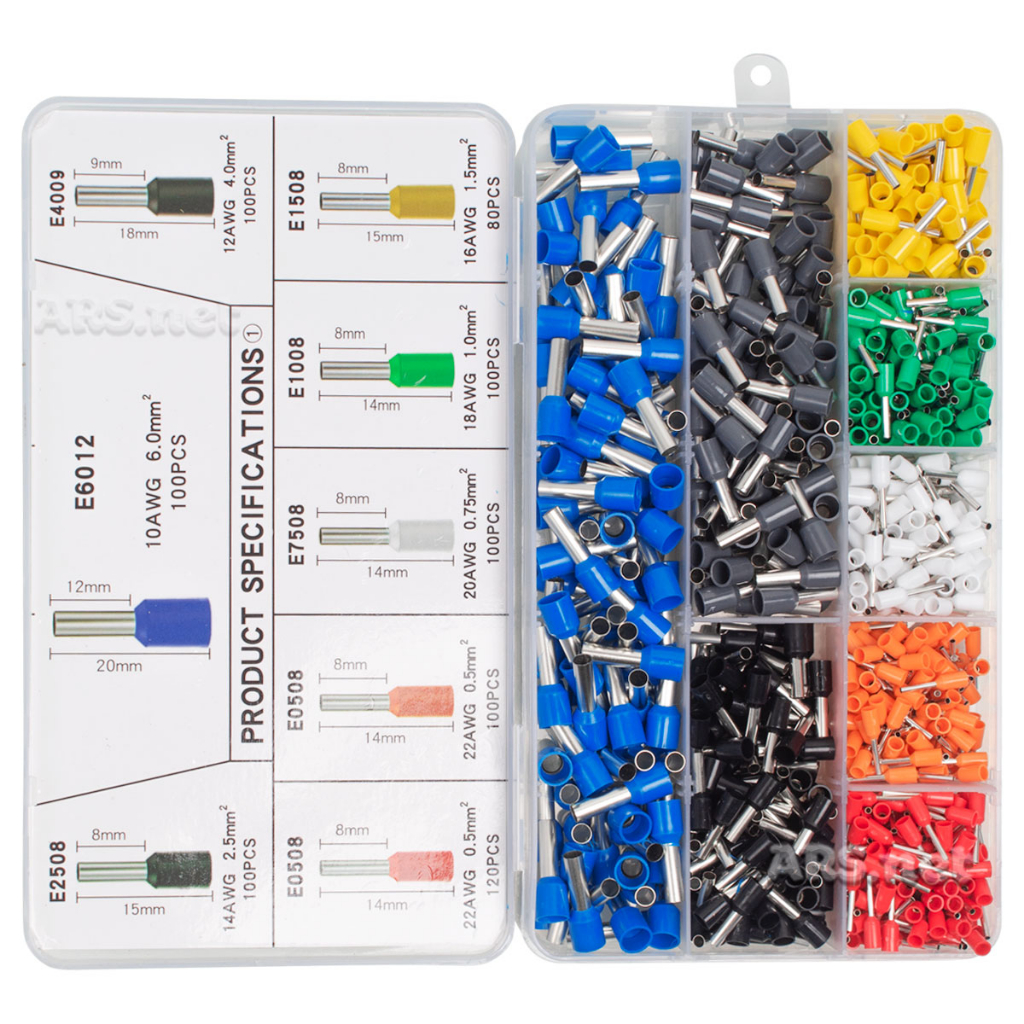 Kit Terminais Tubulares Ilhós Duplos Pré Isolados (400pçs) - Escorrega ...