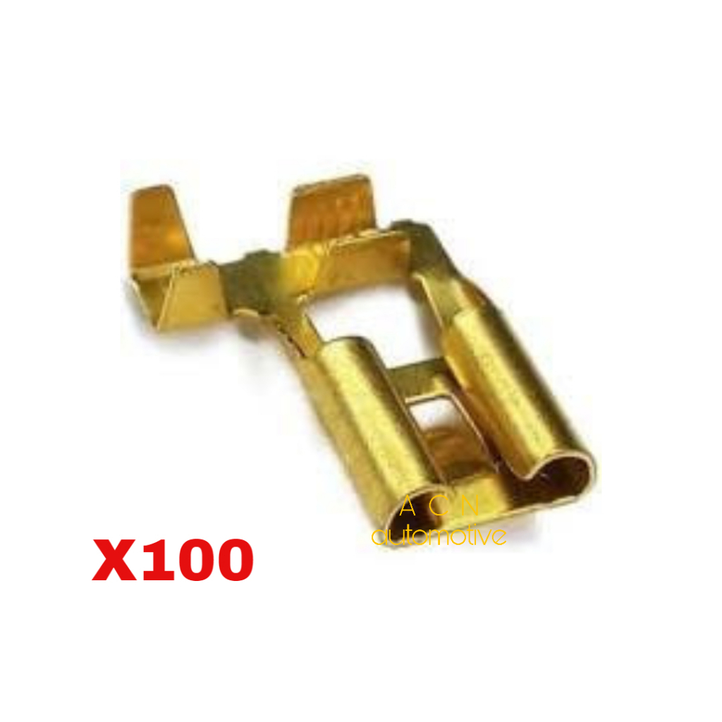 100 Terminal Bandeira 6,3mm Latão | Shopee Brasil