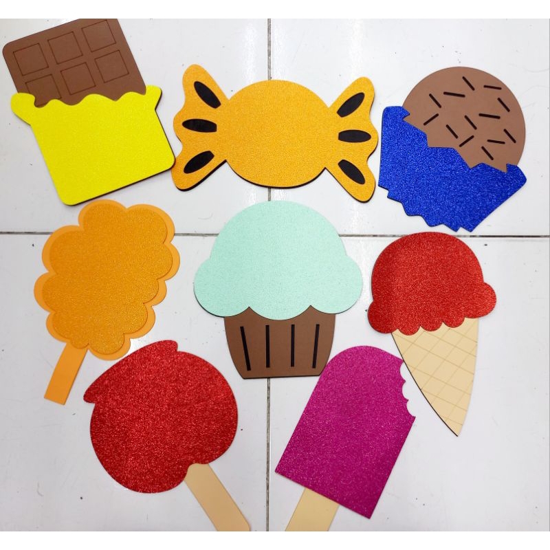 kit de 8 painel de eva doces, candy,bombom chocolate maçã do amor ...