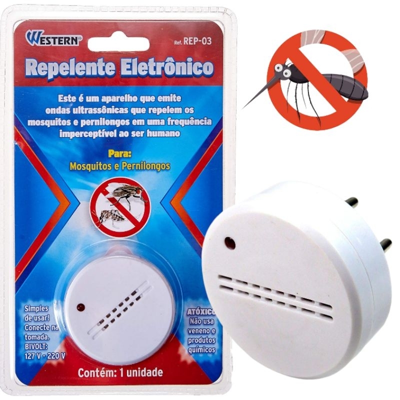 Repelente Eletrônico Ultrassônico Para Mosquito Bivolt REP-03 WESTERN ...