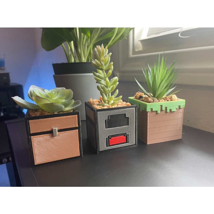 kit de vasos de plantas/suculentas jogo minecraft varios modelos ...