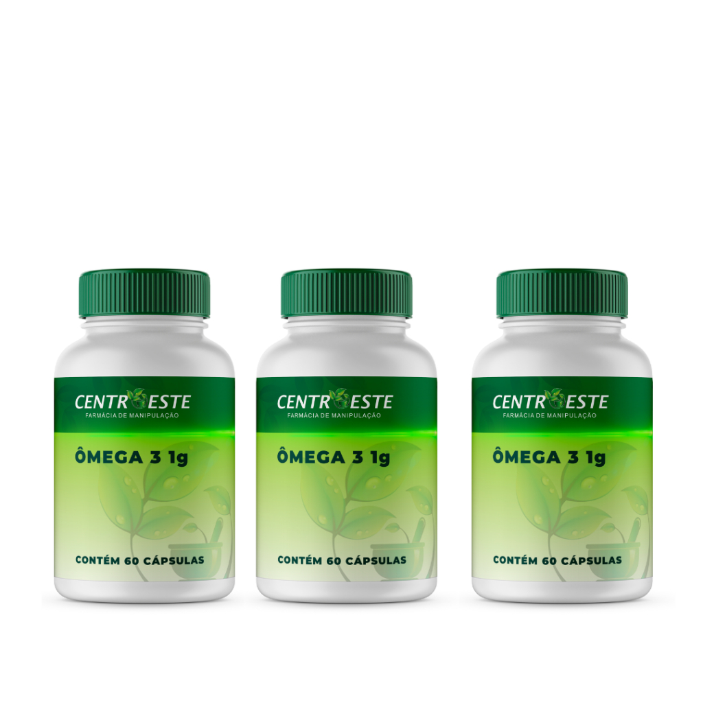 Kit Ômega 3 1g com 60 cápsulas | Shopee Brasil