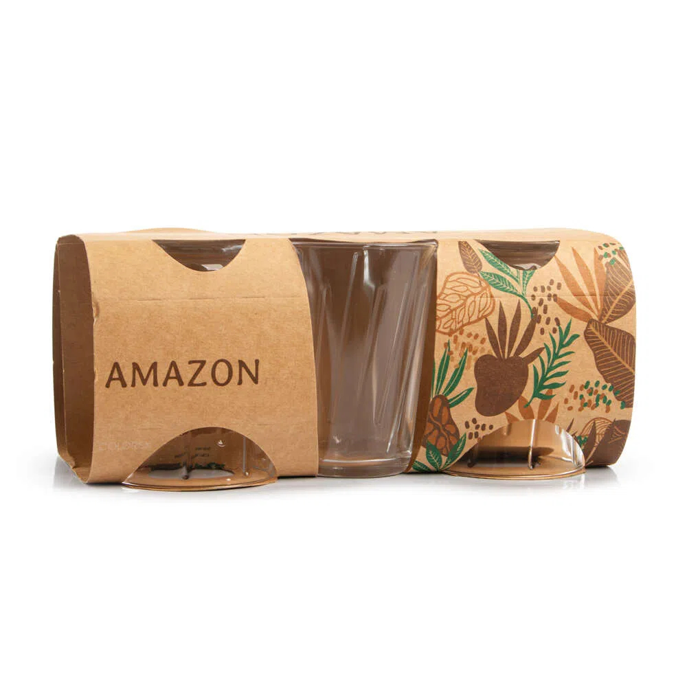 CONJUNTO DE COPOS DE VIDRO AMAZON JOGO C/6 UNIDADES 190ML | Shopee Brasil