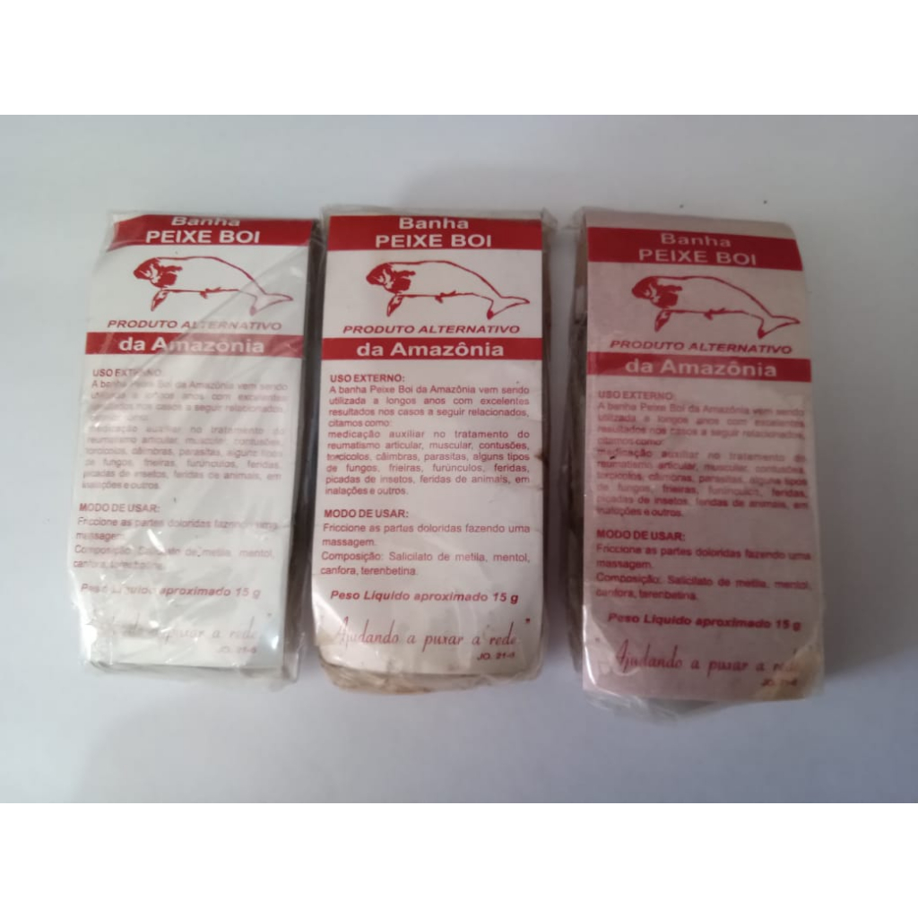 3 KITIS C/ 2 LATA CADA - Pomada banha do peixe boi antiga a legitima ...