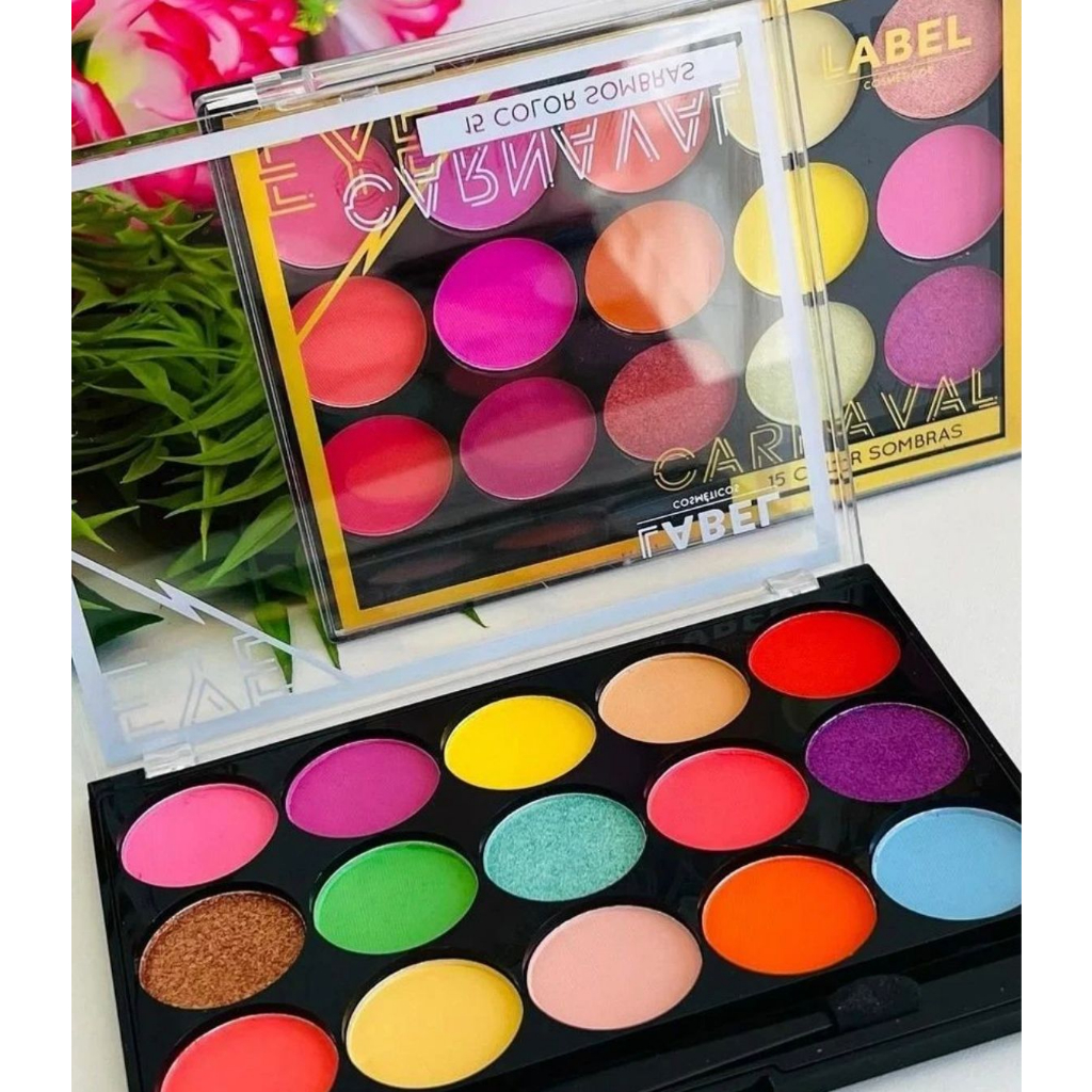 Paleta Label carnaval 15 Cores Coloridas | Shopee Brasil