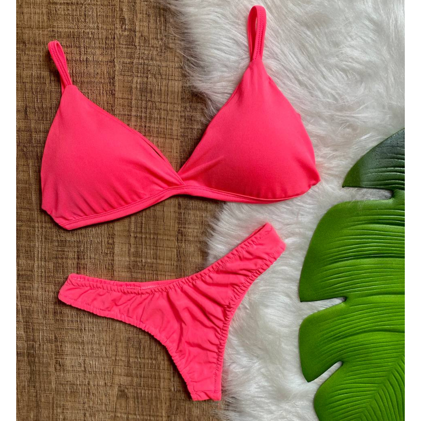 biquini conjunto parte de cima cortininha | Shopee Brasil